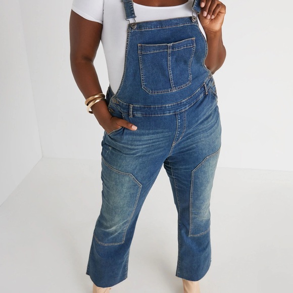 Ashley Stewart | Jeans | Ashley Stewart Denim Overalls Bootcut Womens ...